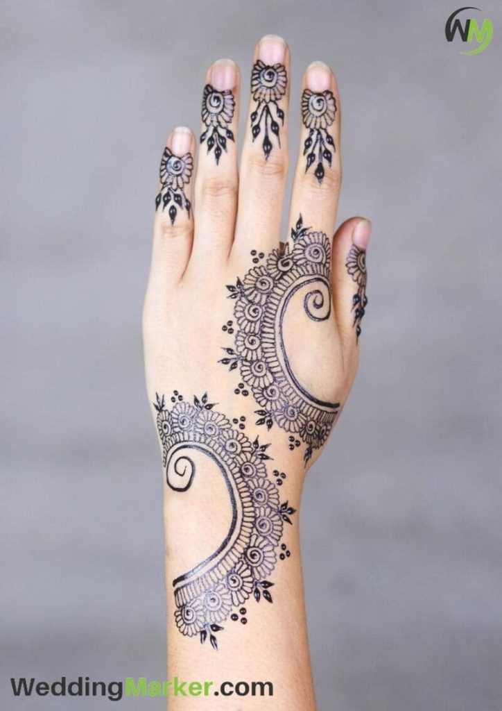 100+ Simple Mehndi Designs For Back Hands | WeddingMarker