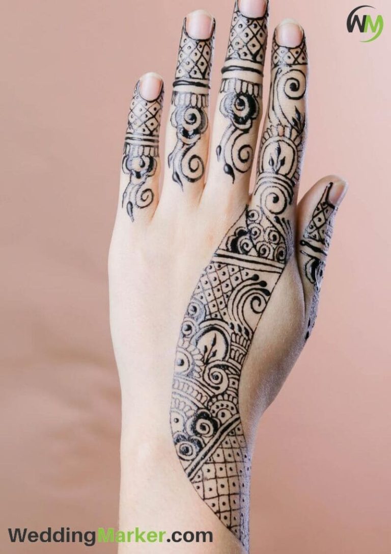 100+ Simple Mehndi Designs For Back Hands | WeddingMarker