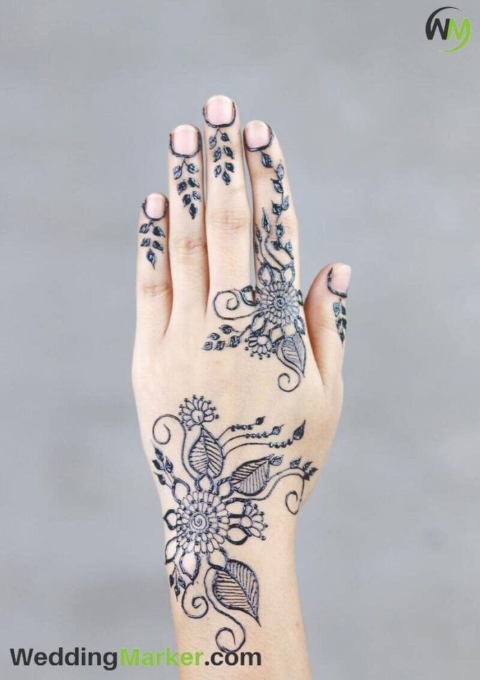 100+ Simple Mehndi Designs For Back Hands | WeddingMarker