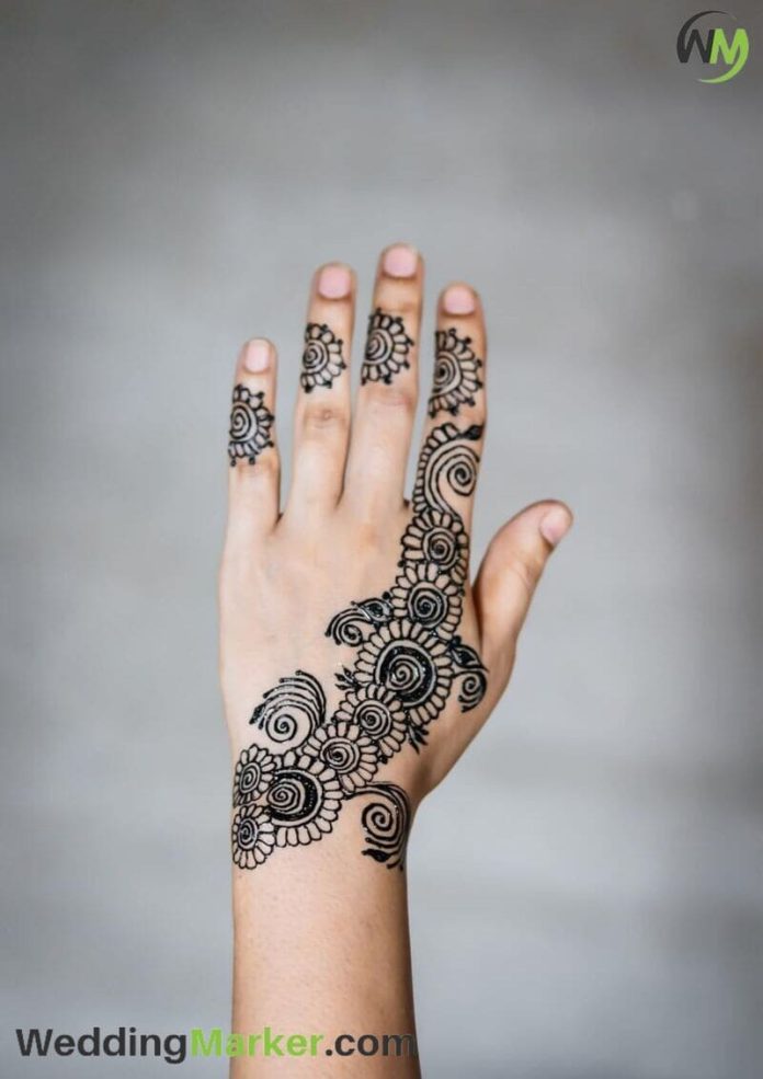 100+ Simple Mehndi Designs For Back Hands | WeddingMarker