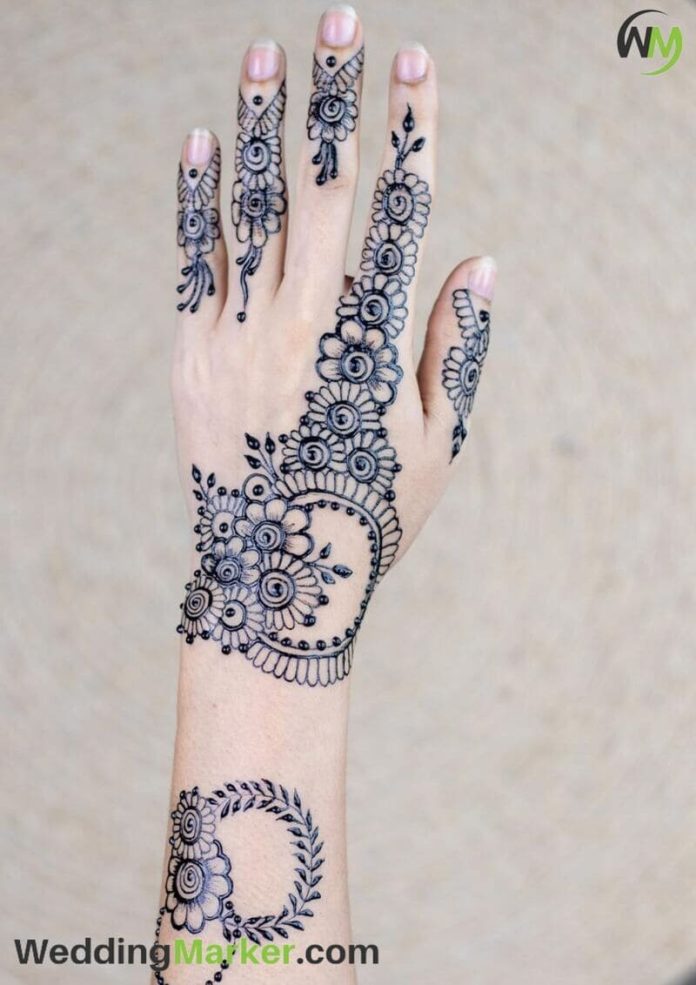 100+ Simple Mehndi Designs For Back Hands | WeddingMarker